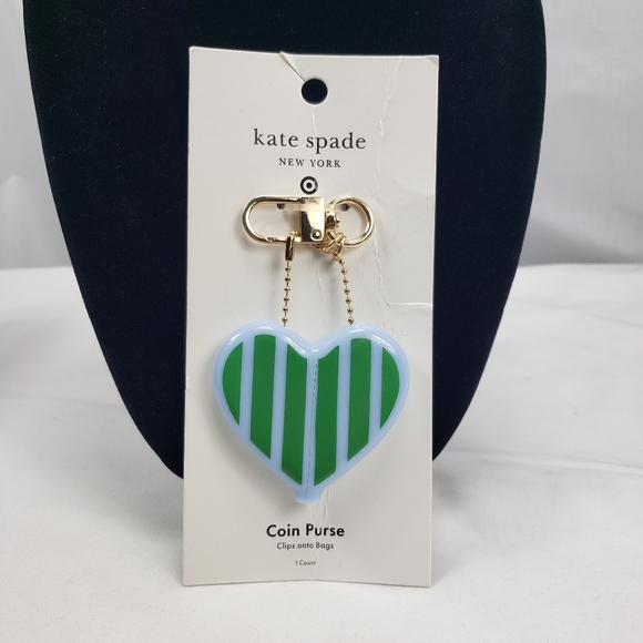 kate spade | Bags | Kate Spade X Target Striped Heart Coin Purse ...